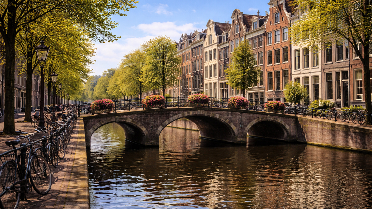 Everyday life along Amsterdam canals