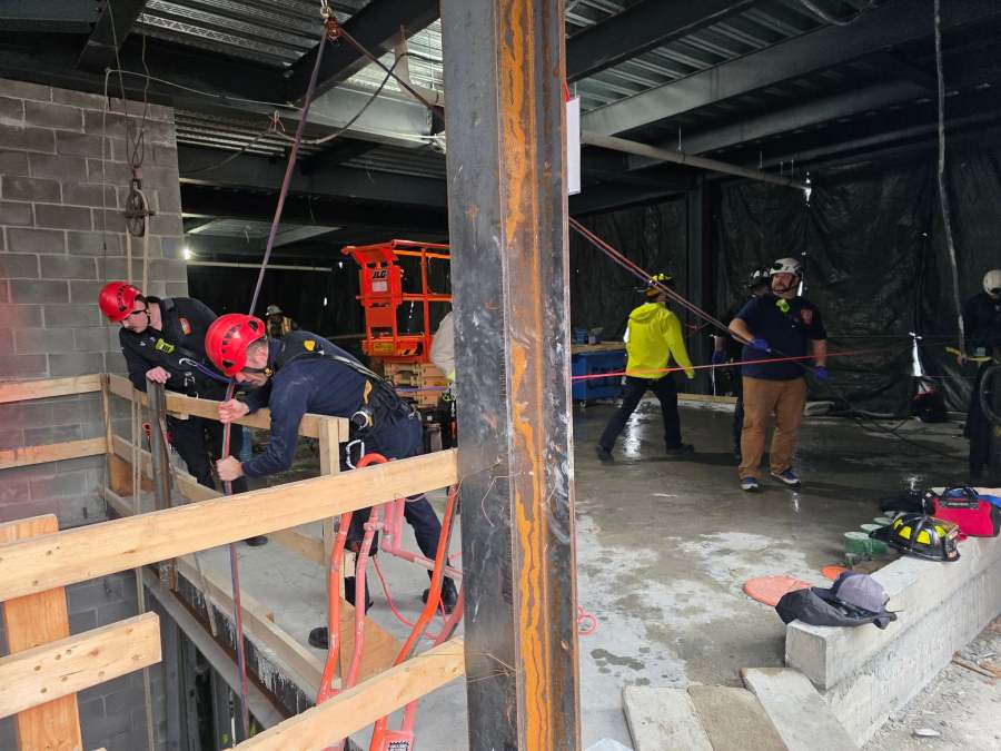 Worker seriously injured after 20-foot fall, rope rescue in Hanover