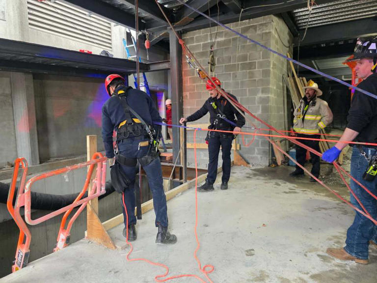 Worker seriously injured after 20-foot fall, rope rescue in Hanover