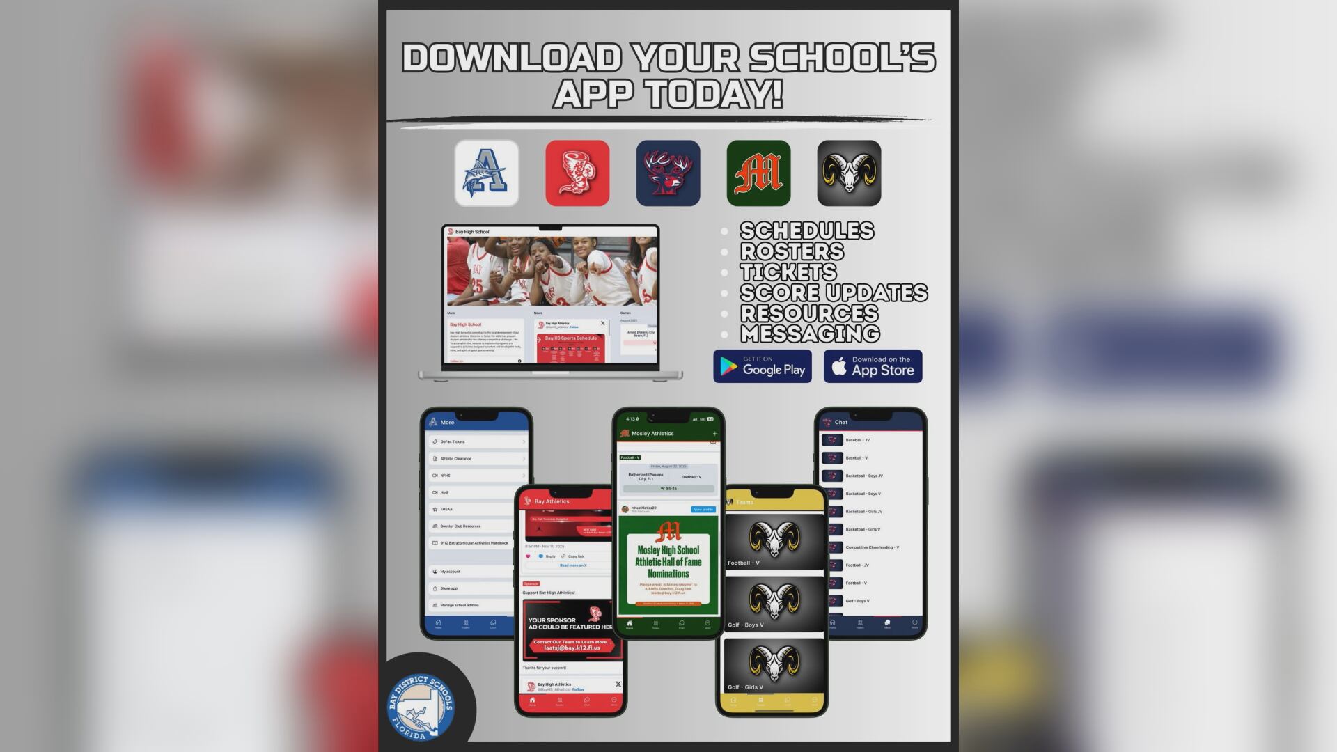 Bay District Schools launches new mobile apps for high schools