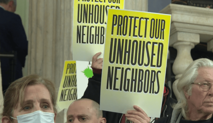 Homelessness advocates rally at State House ahead of McKee’s annual address