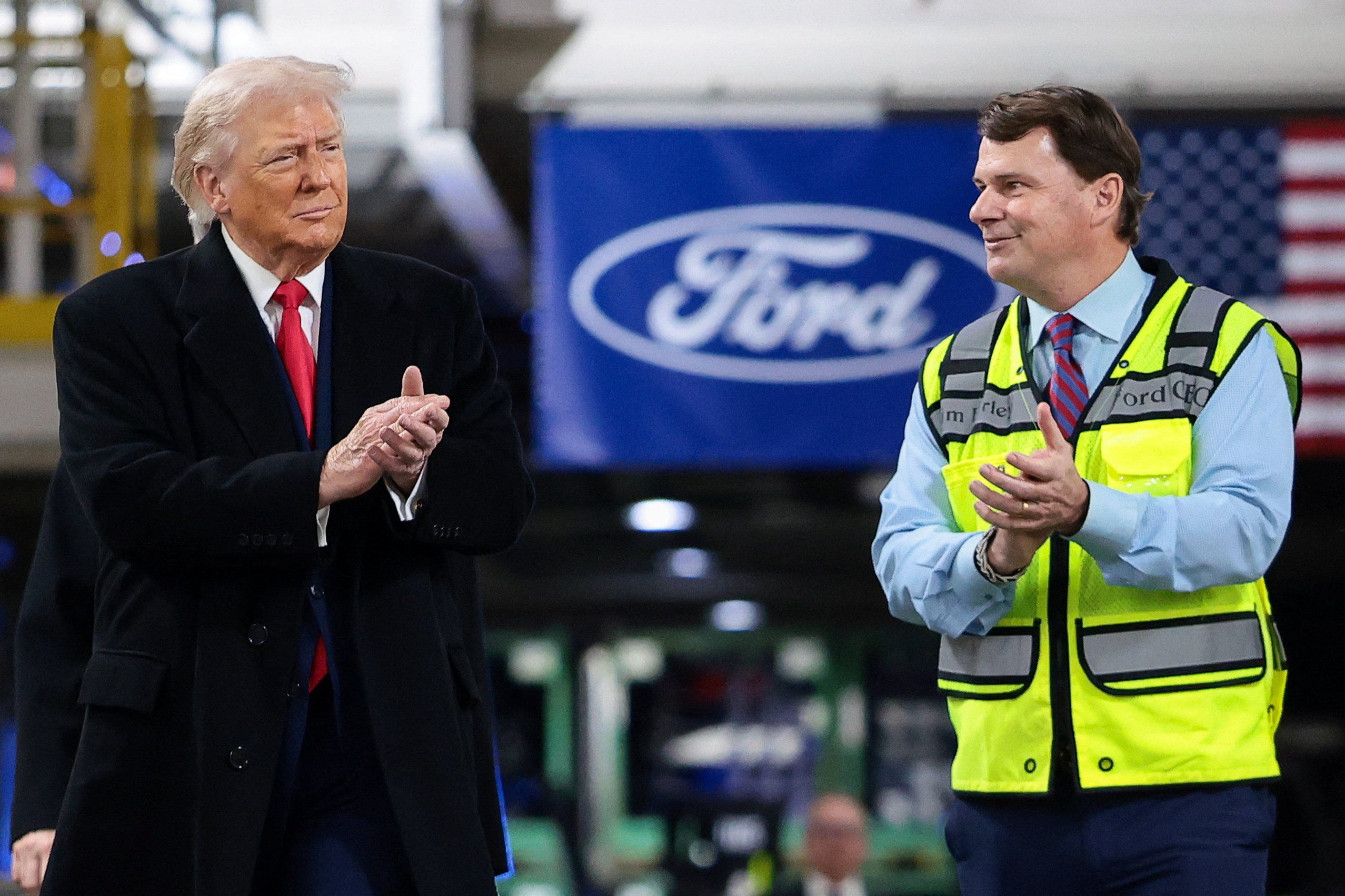 Ford worker suspended after exchange with Trump during Detroit visit