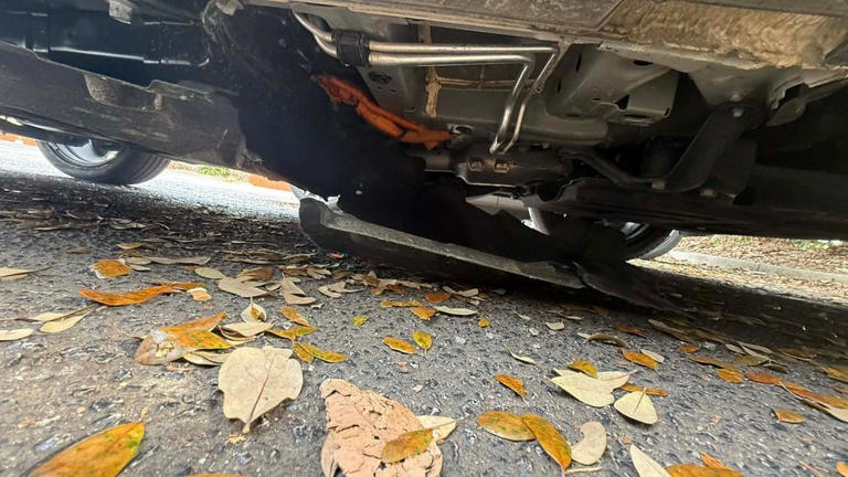 Local driver faces total loss after potholes damages his car beyond repair