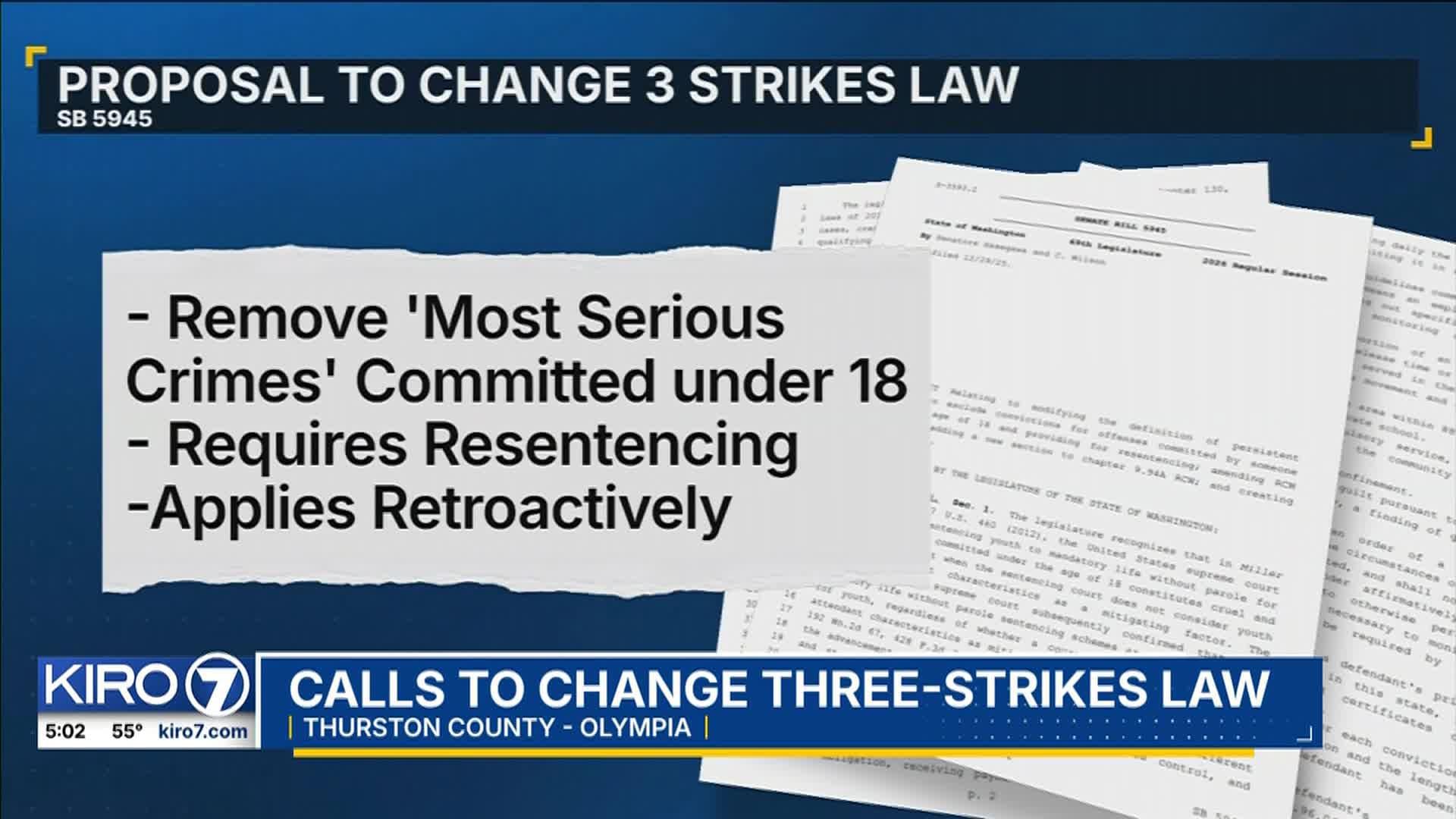 Proposed WA bill would remove juvenile offenses from 'Three Strikes ...