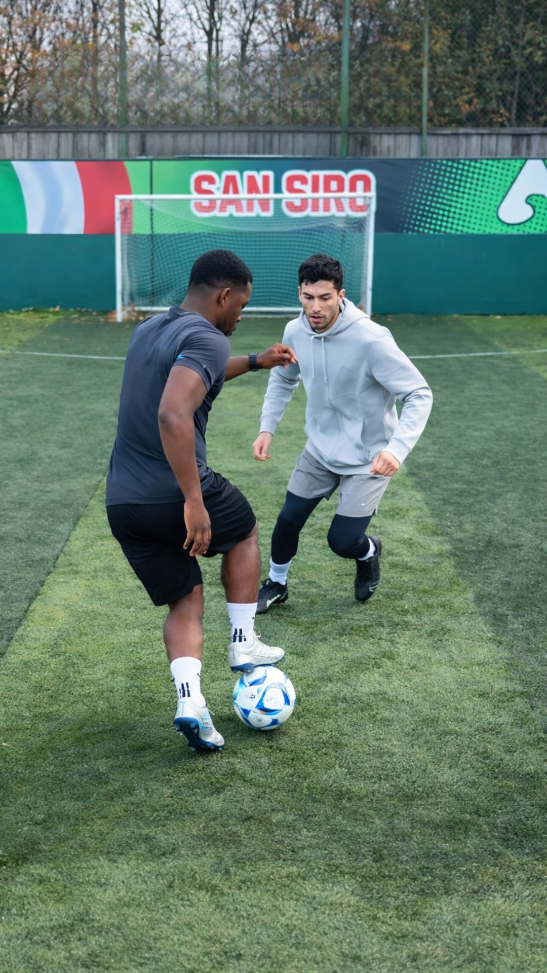 Training the core skills of soccer midfielders