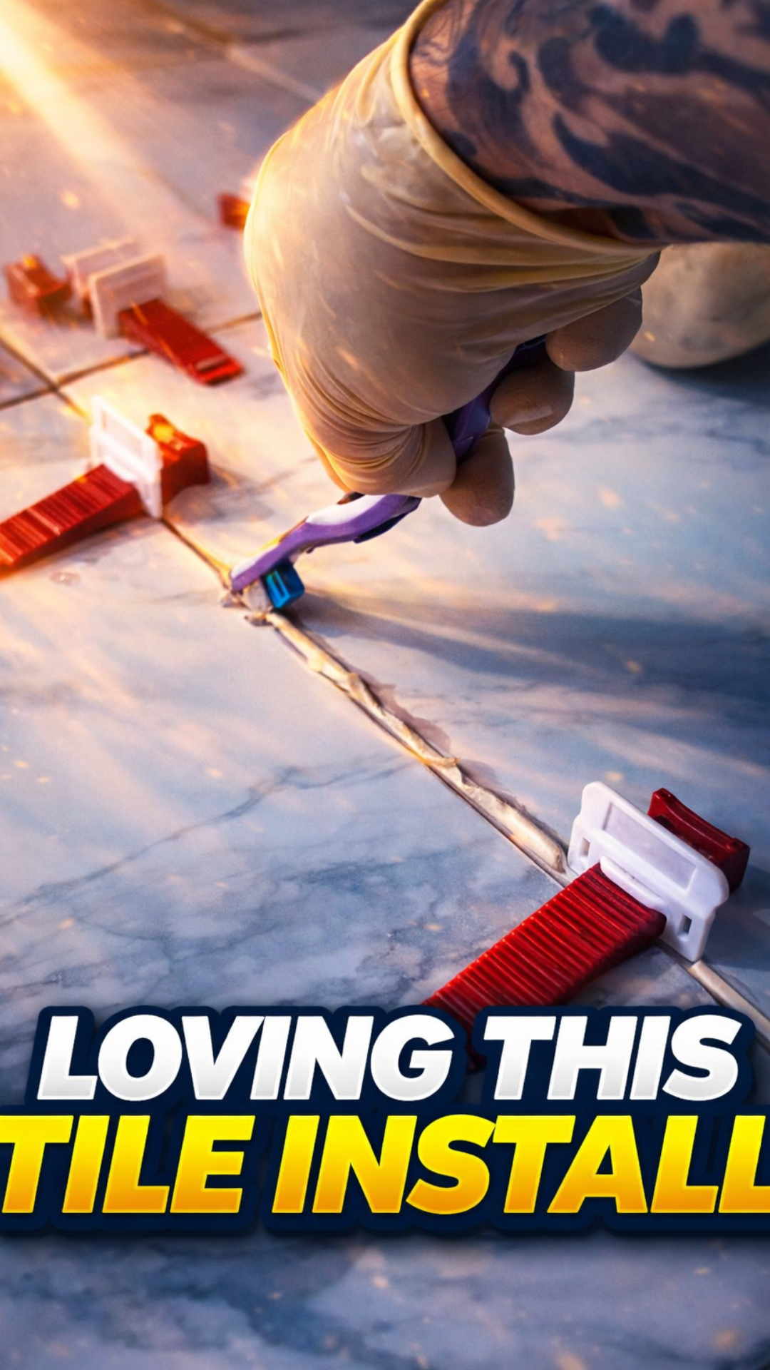 Installing tile and loving how it’s turning out