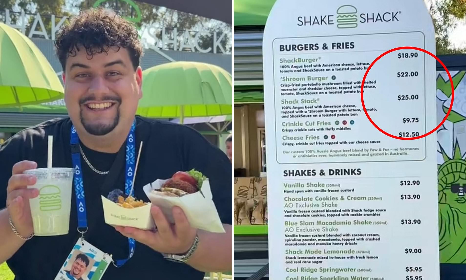 Fed up Australian Open fans slam the exorbitant price of burgers and fries