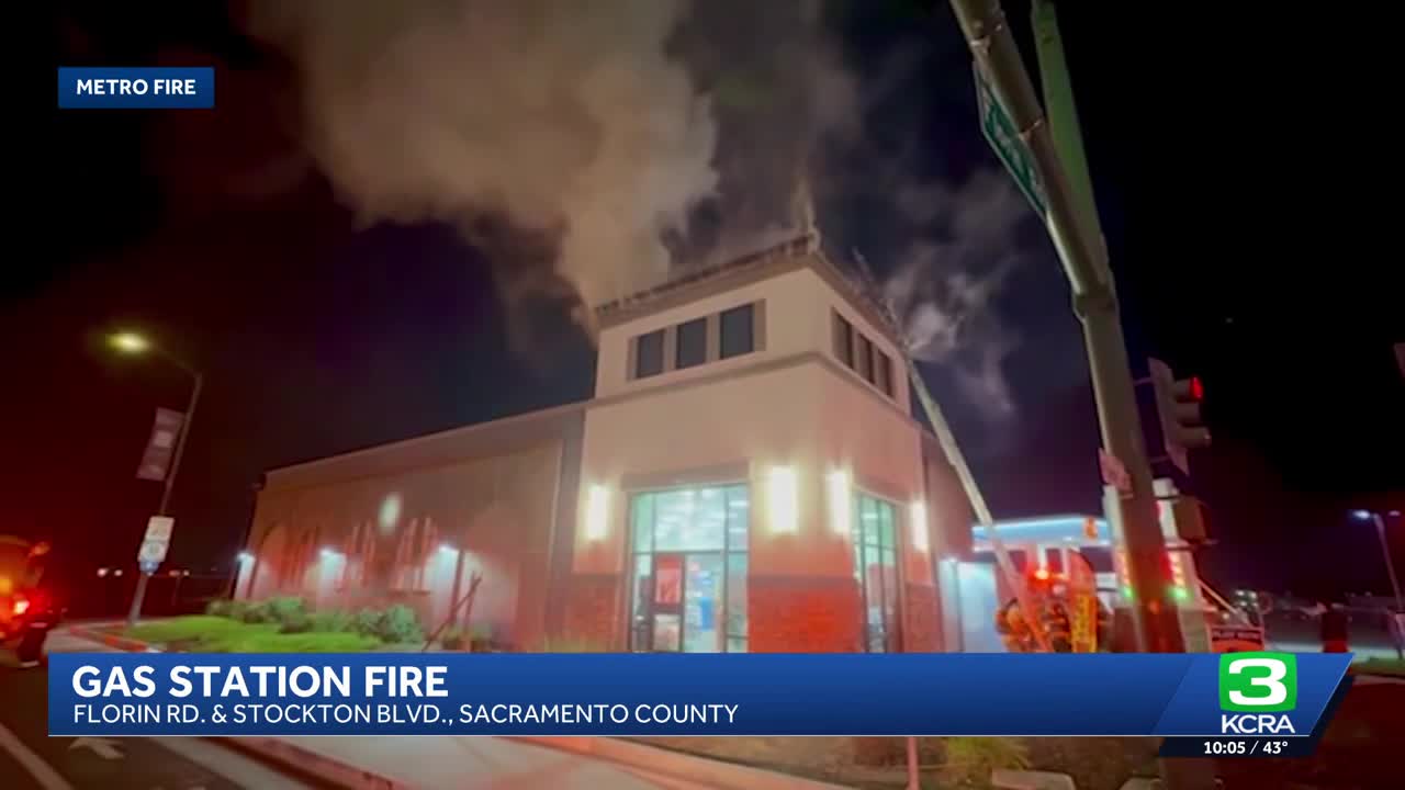 Crews extinguish fire at Sacramento County gas station