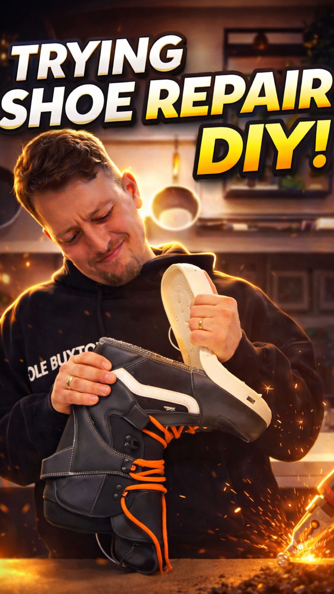 Attempting a shoe repair at home