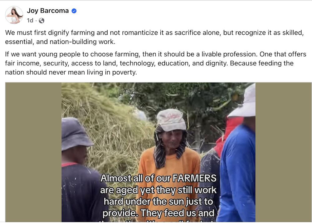 Joy Barcoma pushes for dignity of farming: 'Make it a livable profession'