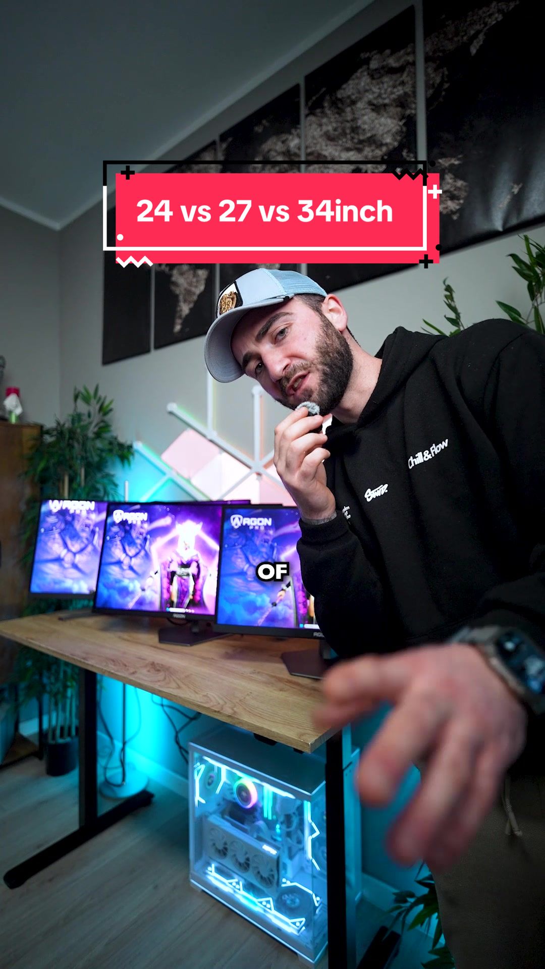 Monitor size comparison: 24 inch vs 27 inch vs 34 inch displays