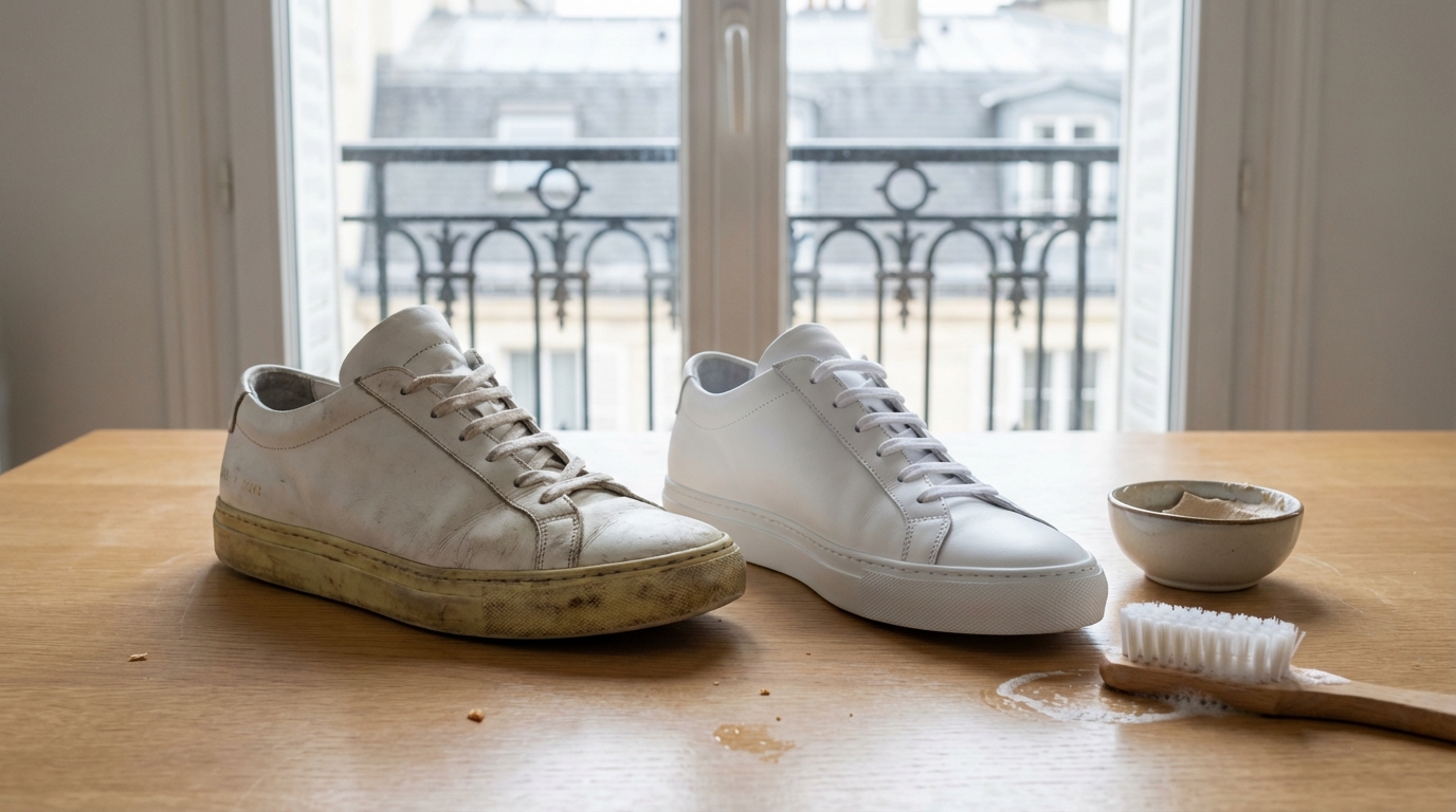 Semelles de baskets grisâtres : arrêtez la machine à laver, cette ...