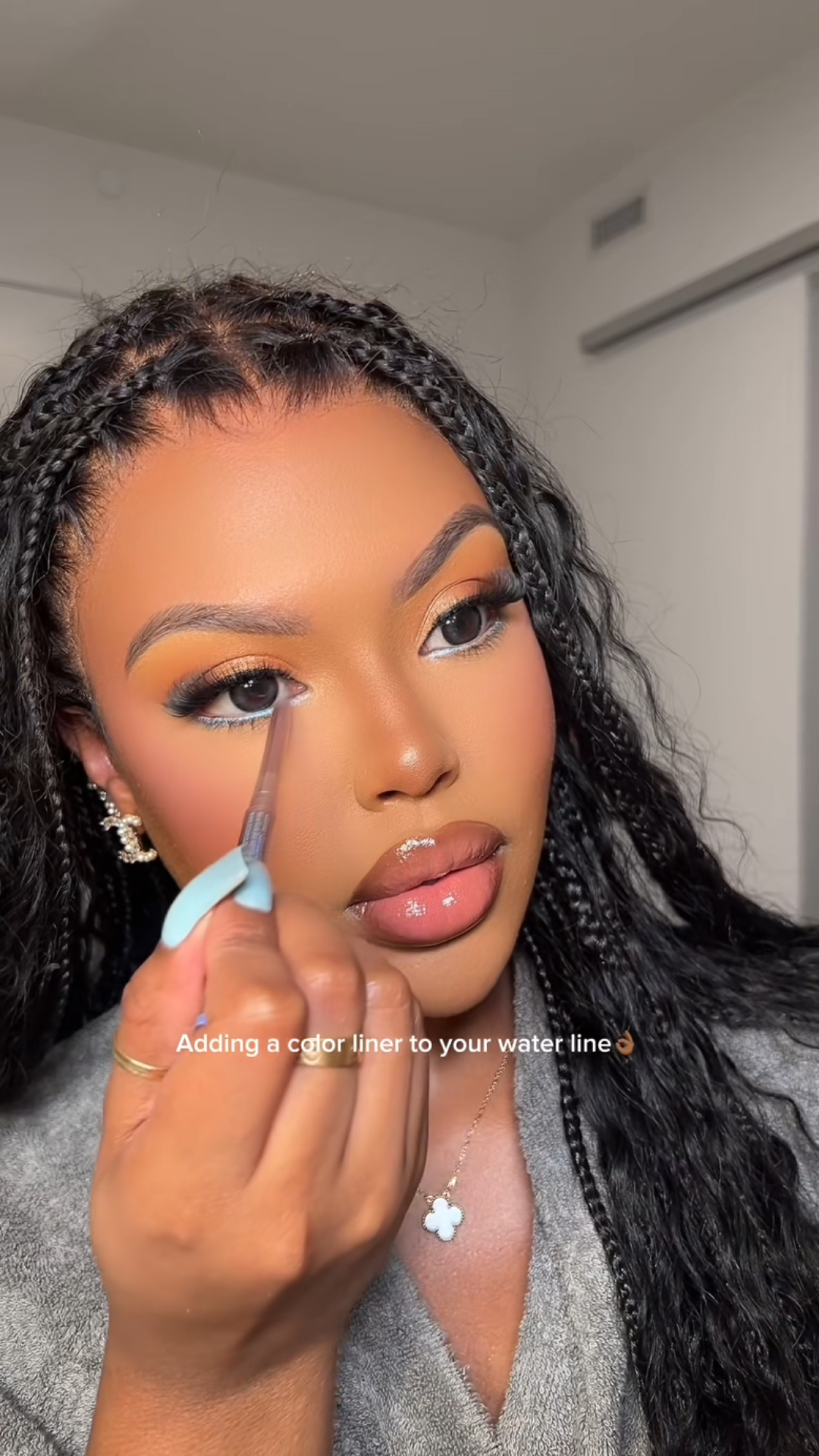 My signature color liner waterline look