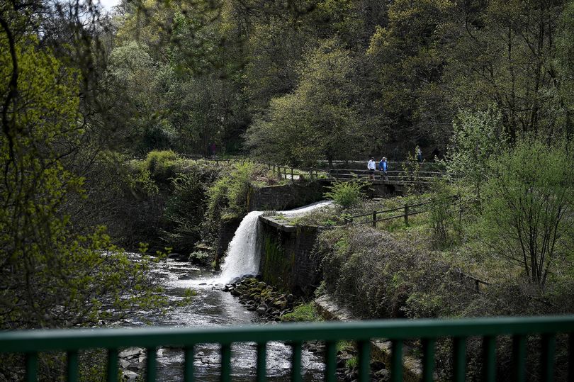 The stunning Stockport park with a waterfall perfect for a winter walk