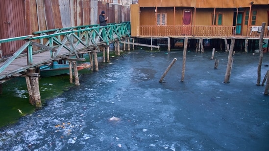 Parts of Dal Lake freezes as Kashmir shivers in sub-zero minimum ...