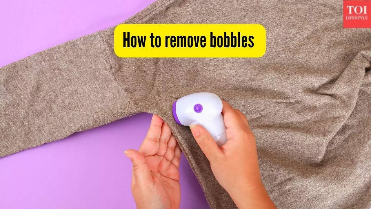 How to remove ugly bobbles or fabric pills from sweaters using simple ...