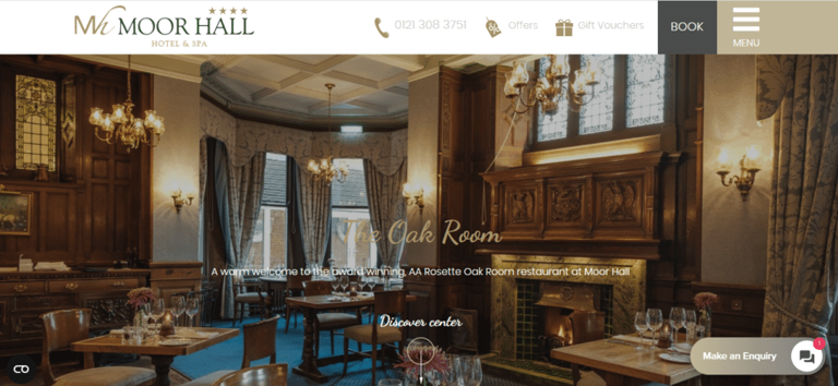 The Oak Room Restaurant (Moor Hall Hotel and Spa) menu with prices ...