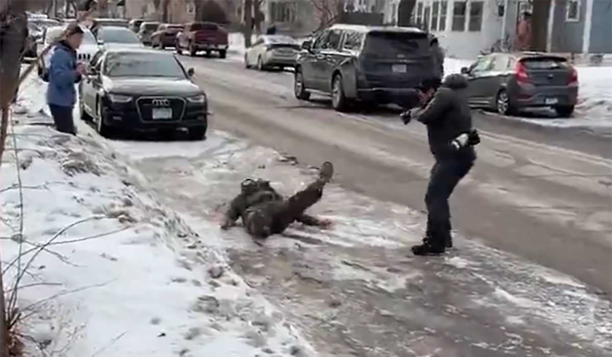 Ice, ICE baby: Agent’s 'cartoon' fall has internet howling