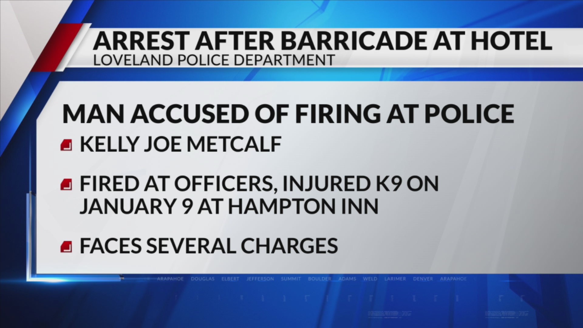 ‘Nearly unclothed’ armed man arrested after Loveland hotel incident