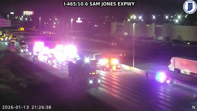 Battery acid spilled on Interstate 465 on west side of Indianapolis ...