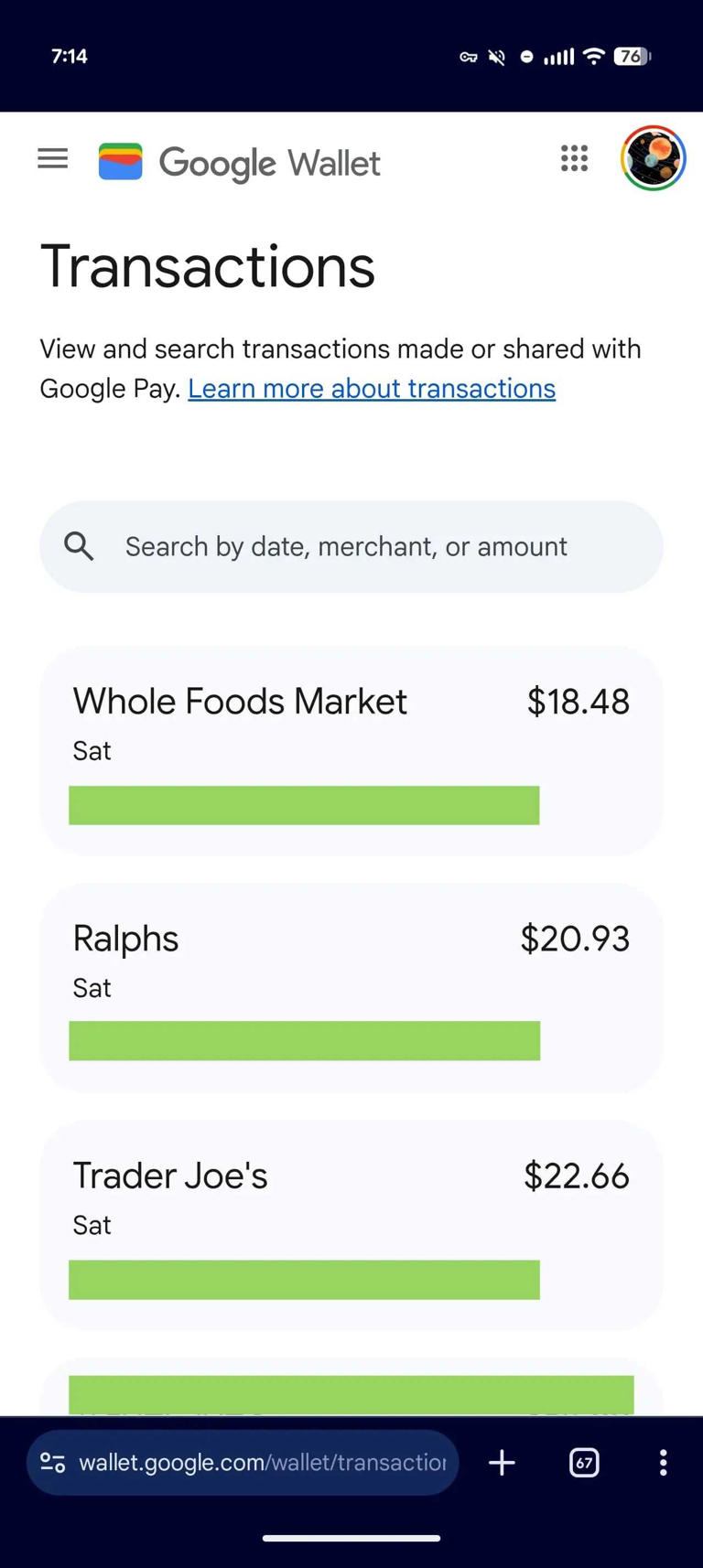 Google Wallet is revamping the transaction history page