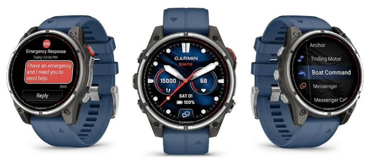Garmin unveils Quatix 8 Pro marine smartwatch with 80km offshore ...