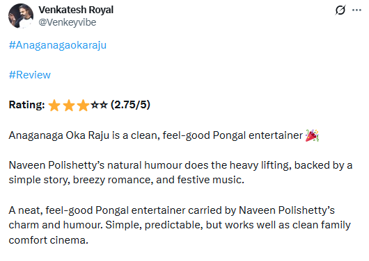 Anaganaga Oka Raju Twitter review: Naveen Polishetty carries the film ...