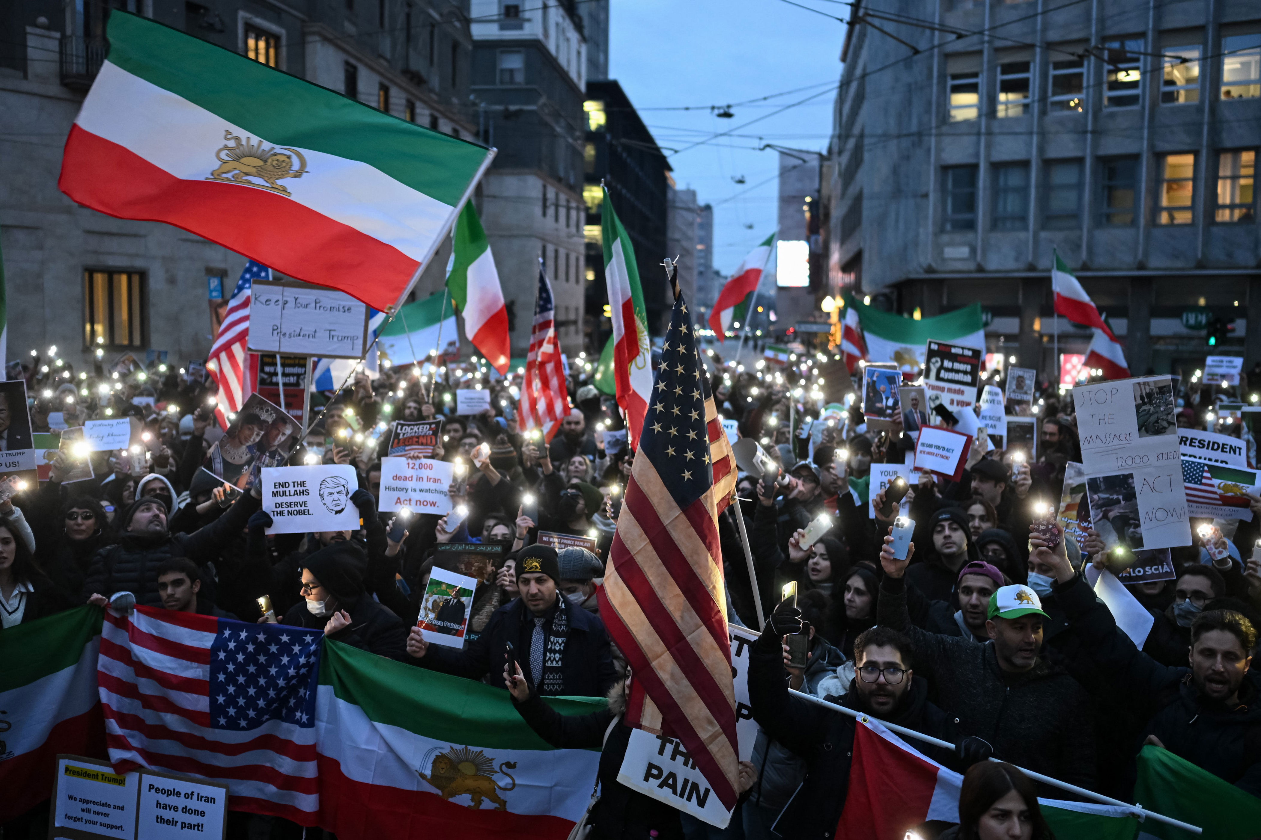 Trump-Iran latest: President threatens 'action' if protesters hanged