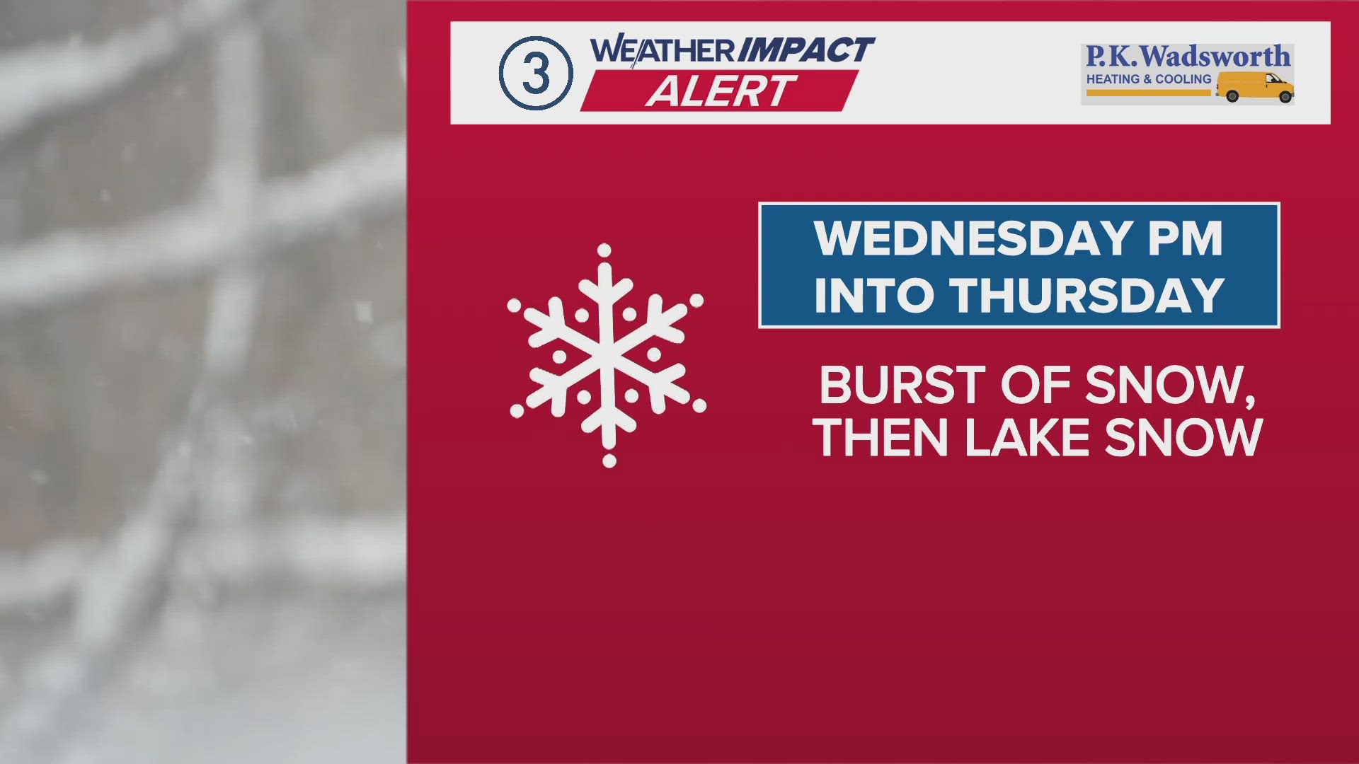 Cleveland area weather forecast: Colder with snow Wednesday