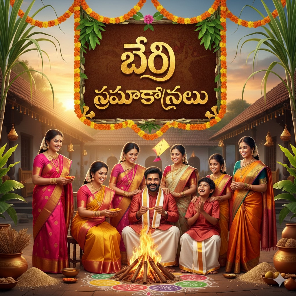 Happy Bhogi wishes: 100 best Bhogi wishes in Telugu, quotes, images ...