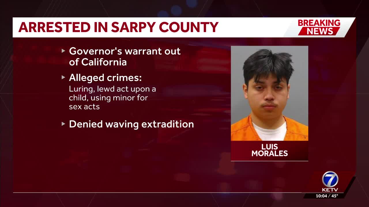 Sarpy County authorities arrest man on California warrant for alleged ...