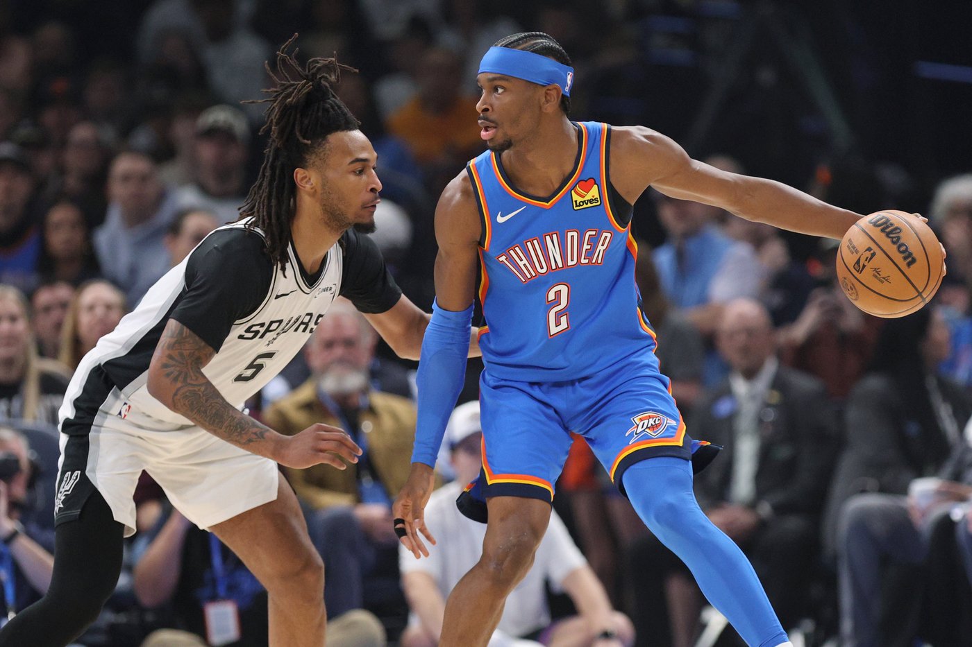 Gilgeous-Alexander scores 34 as Thunder top Spurs for first time in ...