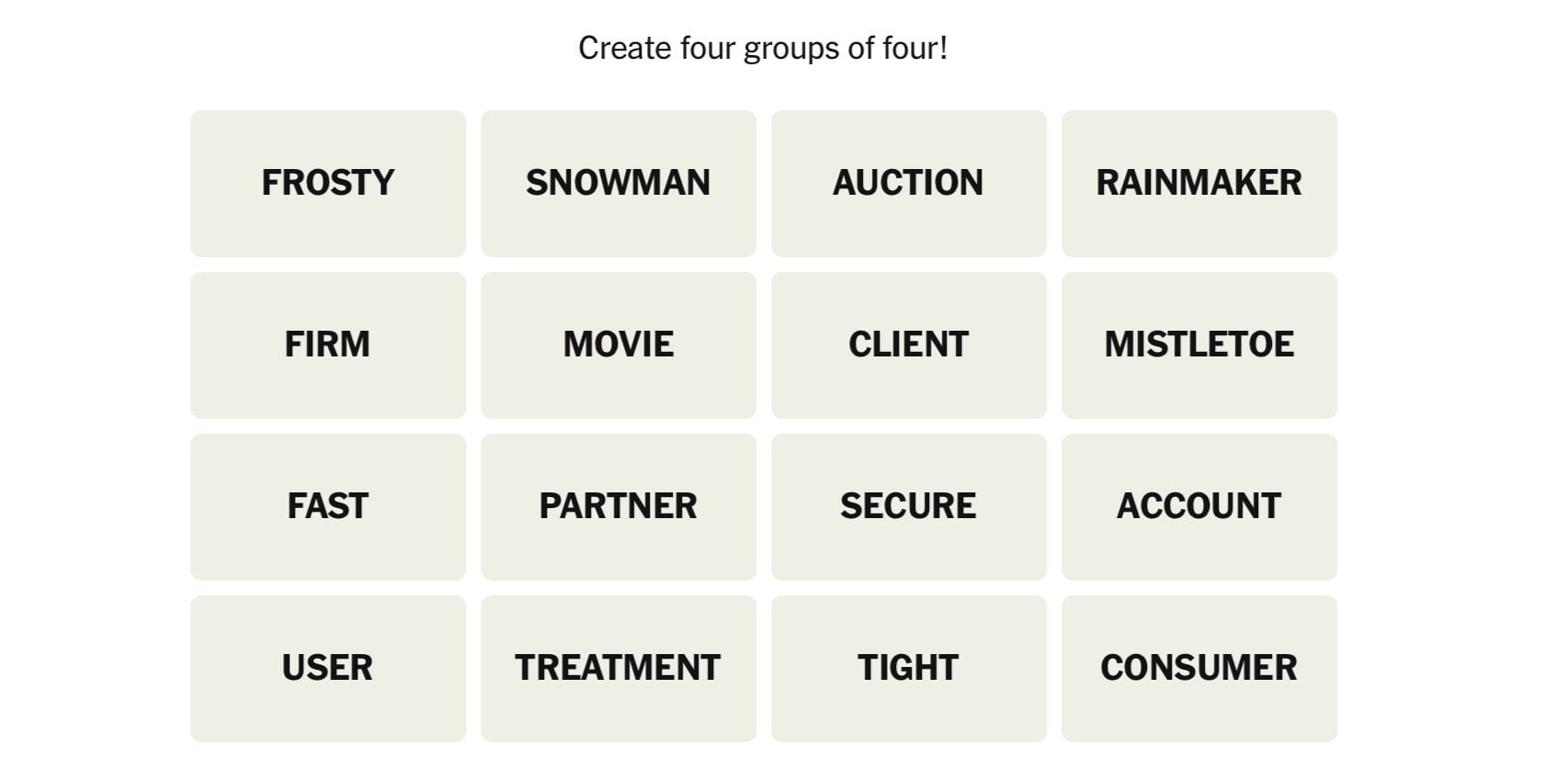 NYT Connections #948: Hints and solutions for January 14, 2026