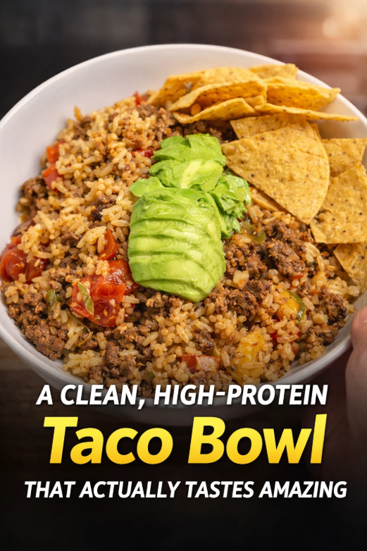 A clean, high-protein taco bowl that actually tastes amazing