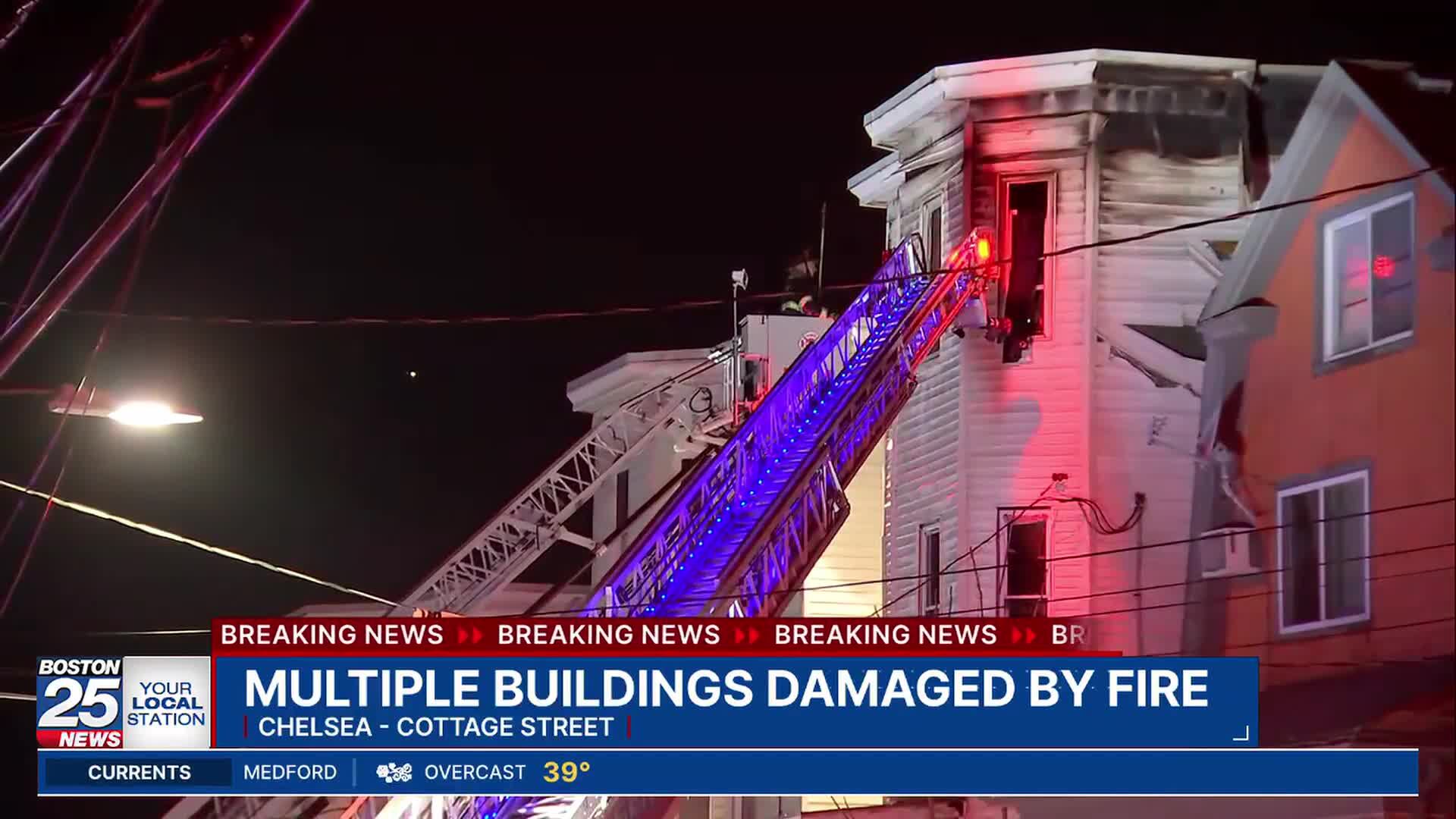 At least 7 displaced after large fire in Chelsea neighborhood spreads ...