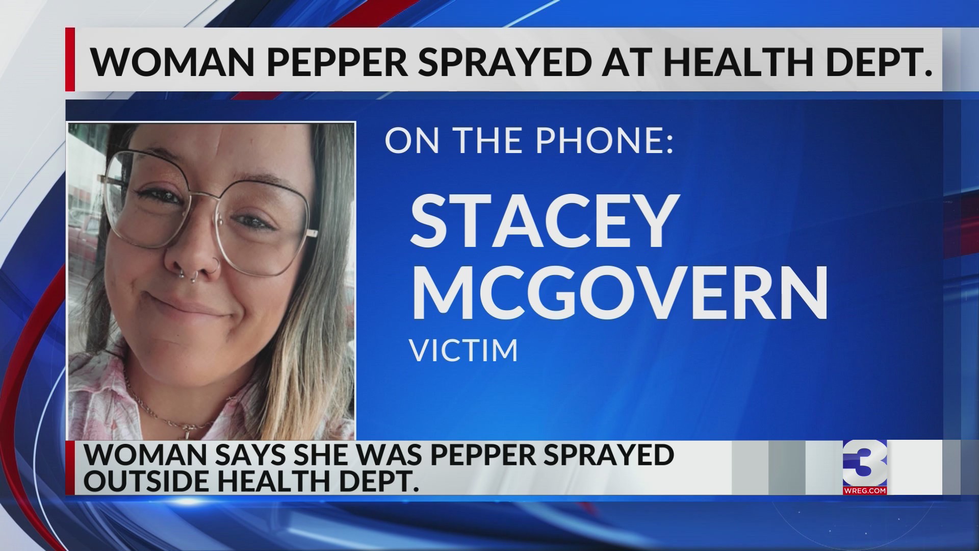 Woman claims health dept. security guard pepper-sprayed her