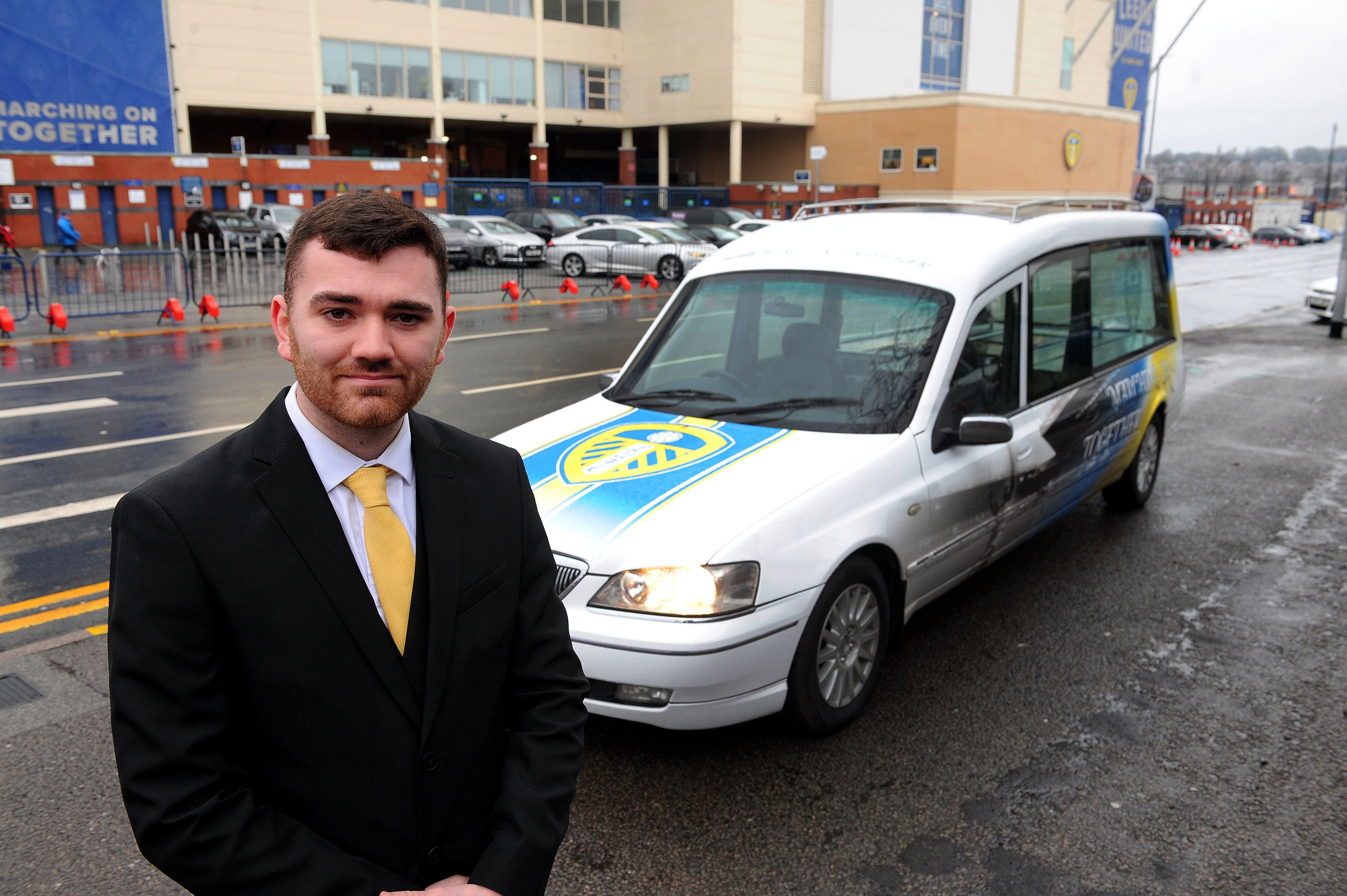 'Marching on together to the end': Leeds undertaker unveils Leeds ...