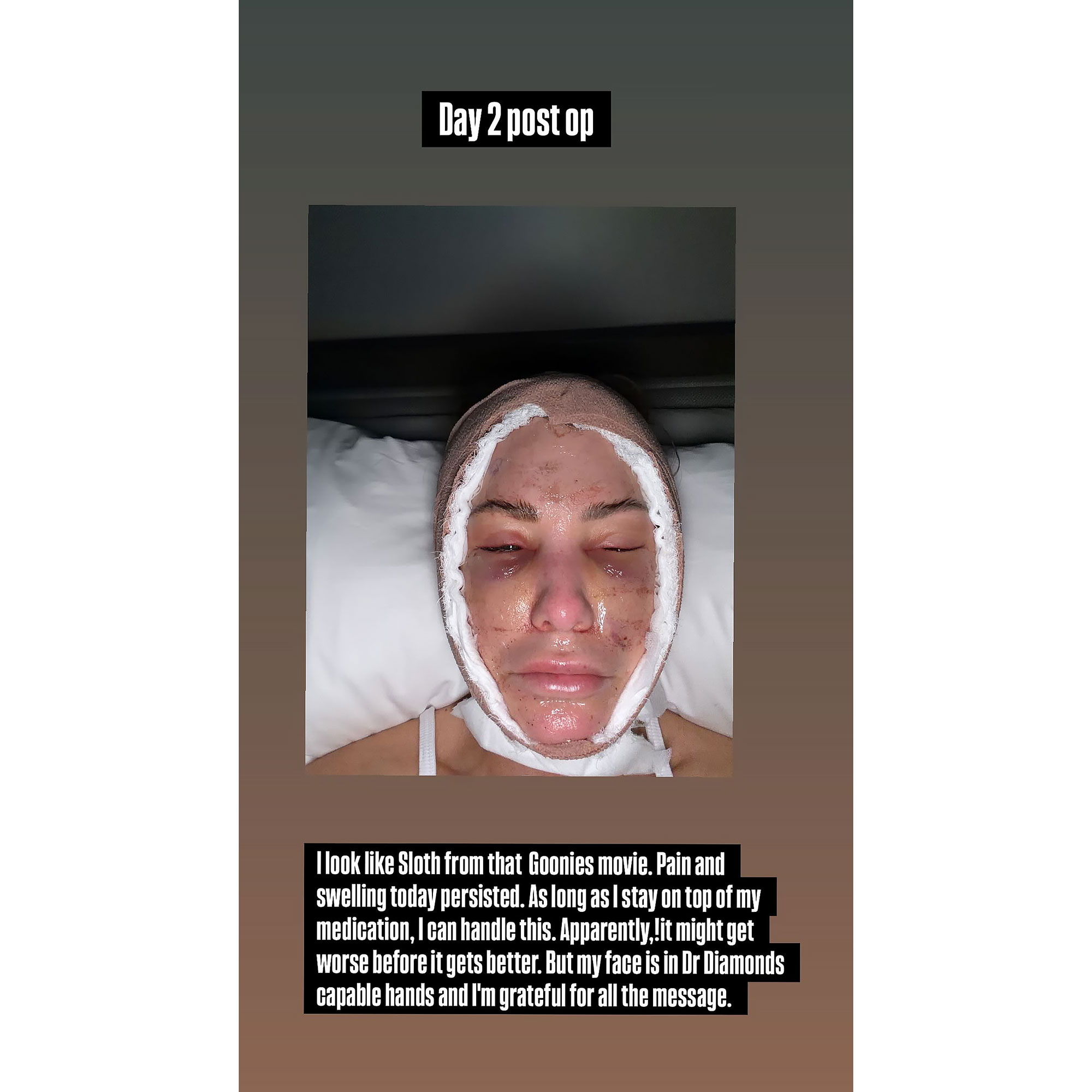 Tracy Tutor shares bandaged selfie after neck and facelift: 'Pain and ...
