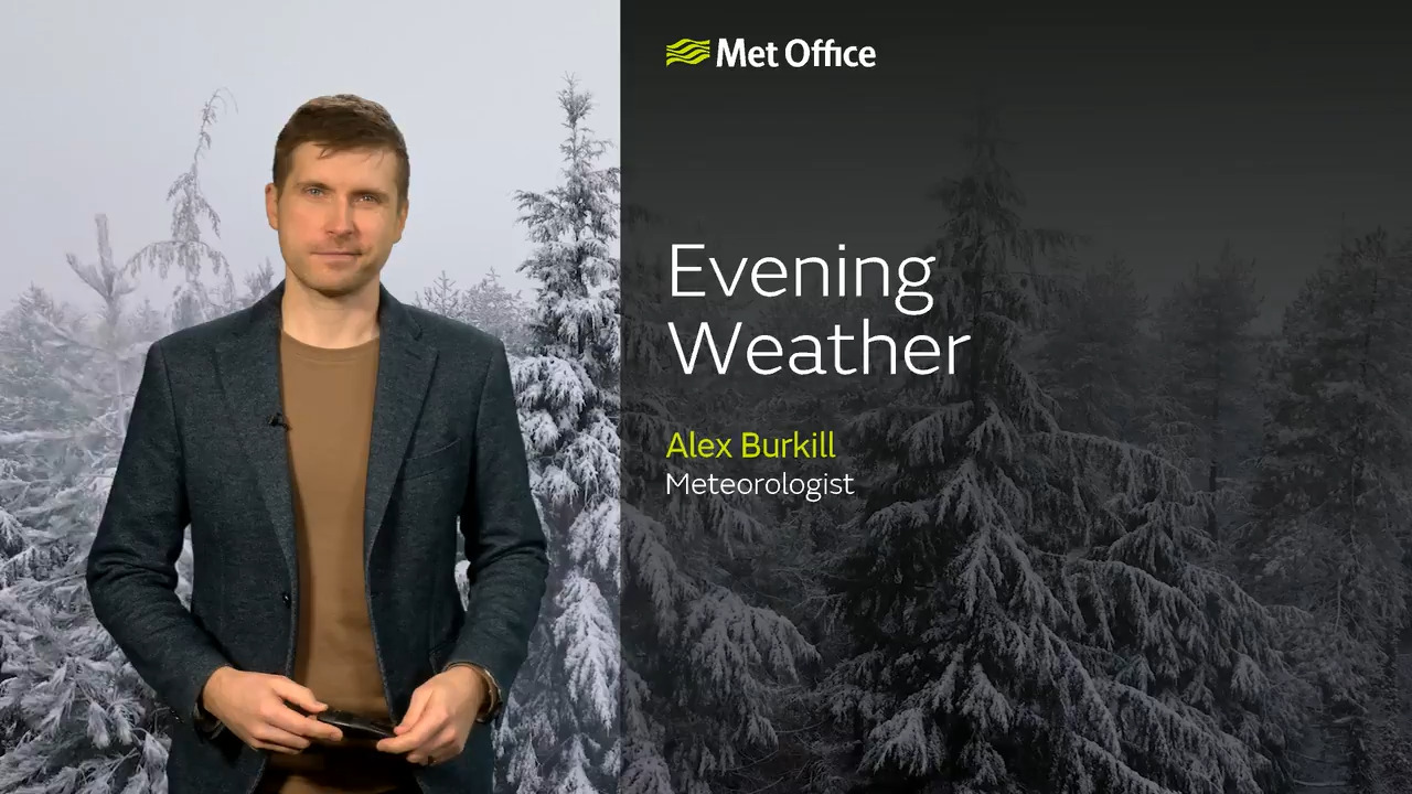 Met Office Tuesday evening weather forecast 06/01/26