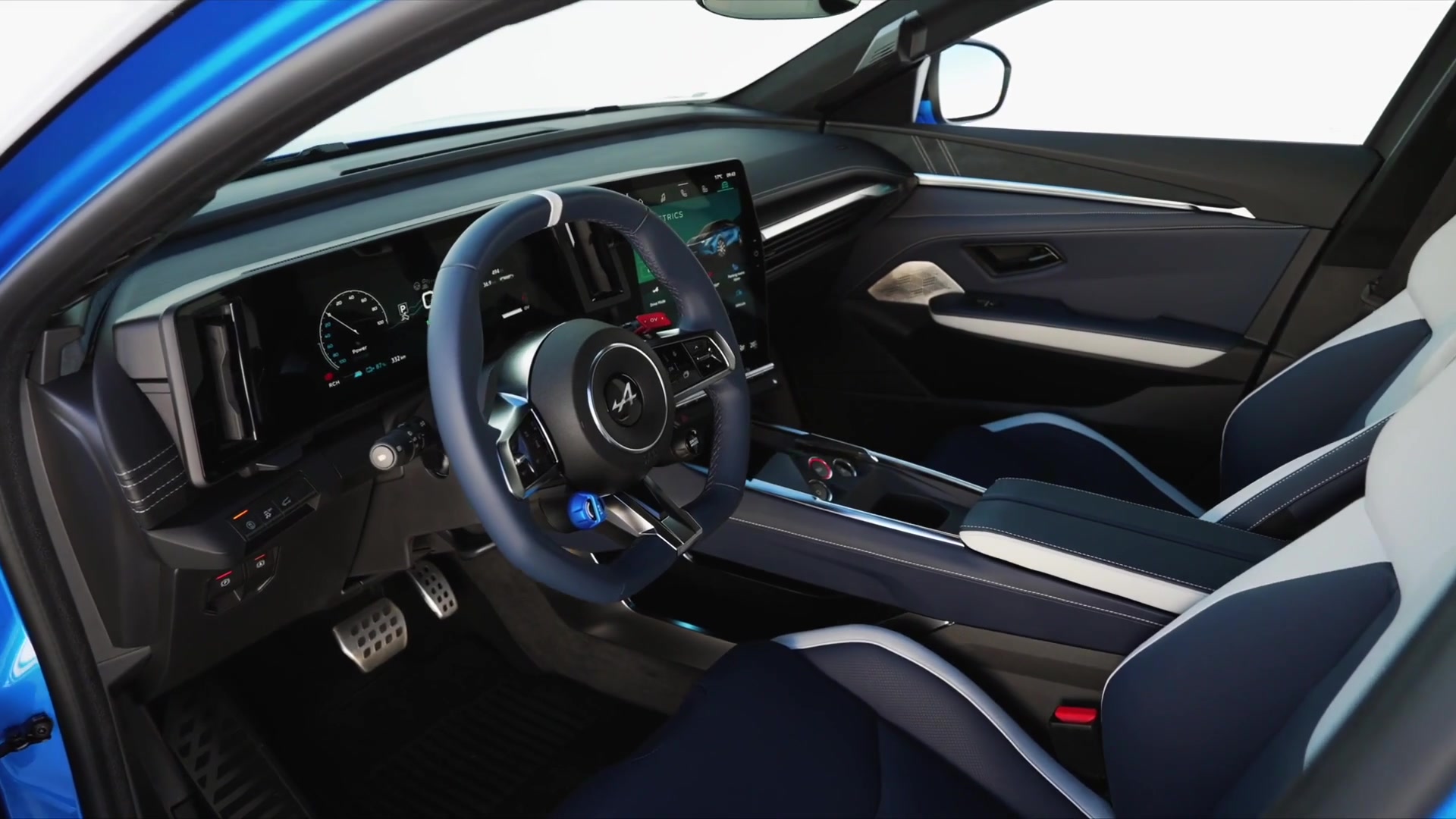 Alpine A390 GT interior design in Alpine Vision Blue