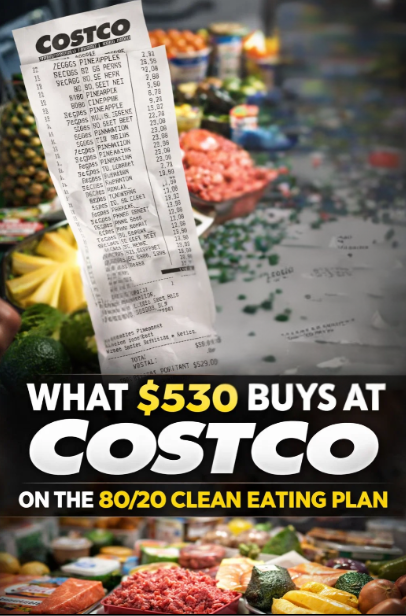 What $530 buys at Costco on the 80/20 clean eating plan