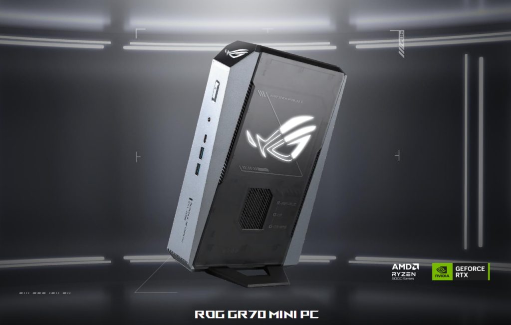 ASUS ROG GR70 is a gaming mini PC with Ryzen 9 and RTX 5070 graphics