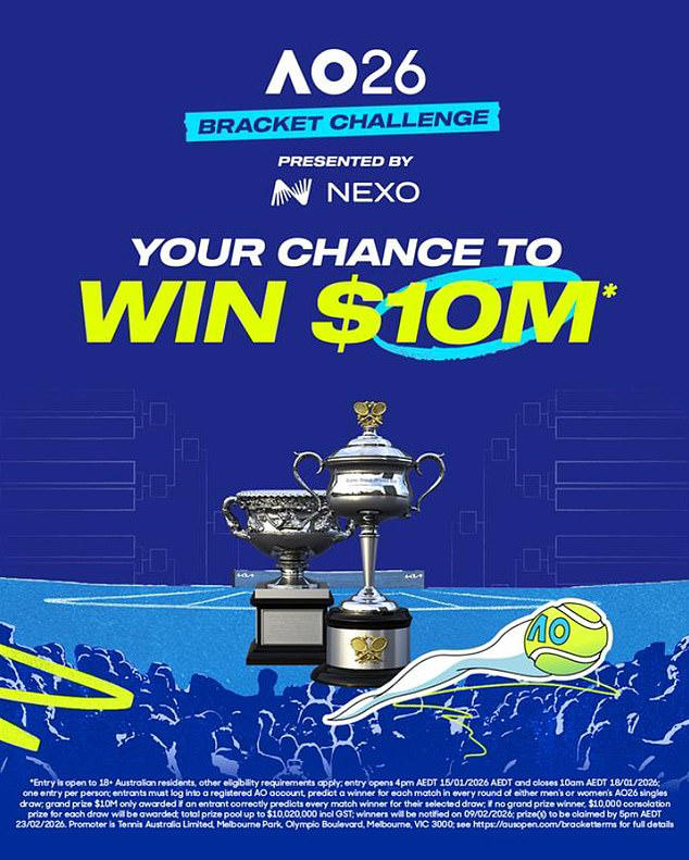 Australian Open blasted for giving fans the chance to win $10million