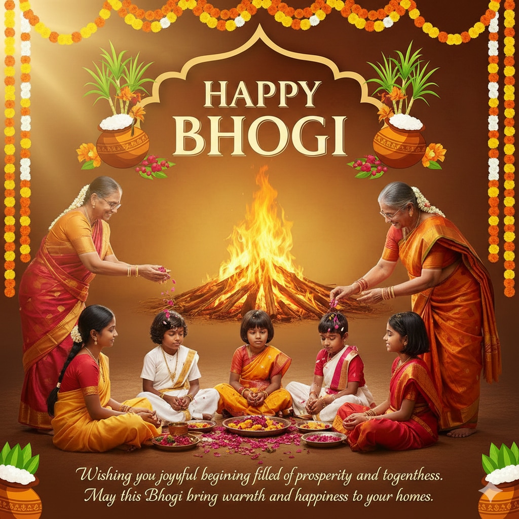 Happy Bhogi wishes: 100 best Bhogi wishes in Telugu, quotes, images ...