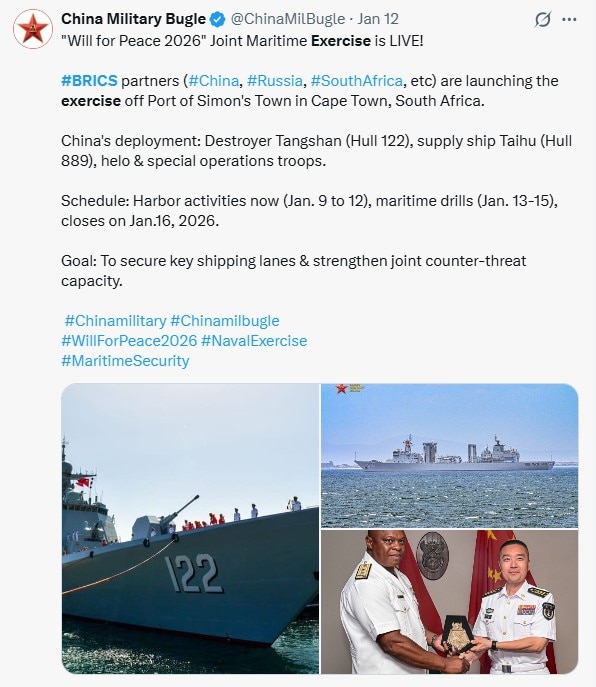 Did Trump pressure South Africa to get Iran to exit from BRICS war games?