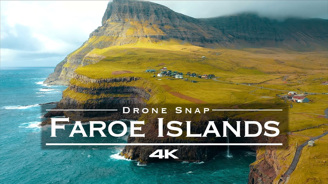 Faroe Islands by drone stunning aerial landscapes in 4K