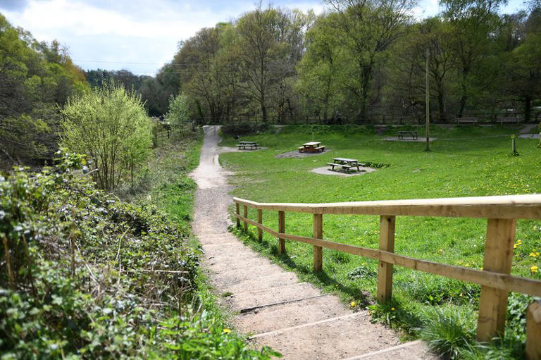 The stunning Stockport park with a waterfall perfect for a winter walk