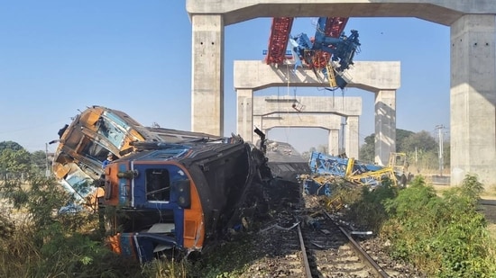 At least 22 dead as freak crane collapse derails train in Thailand