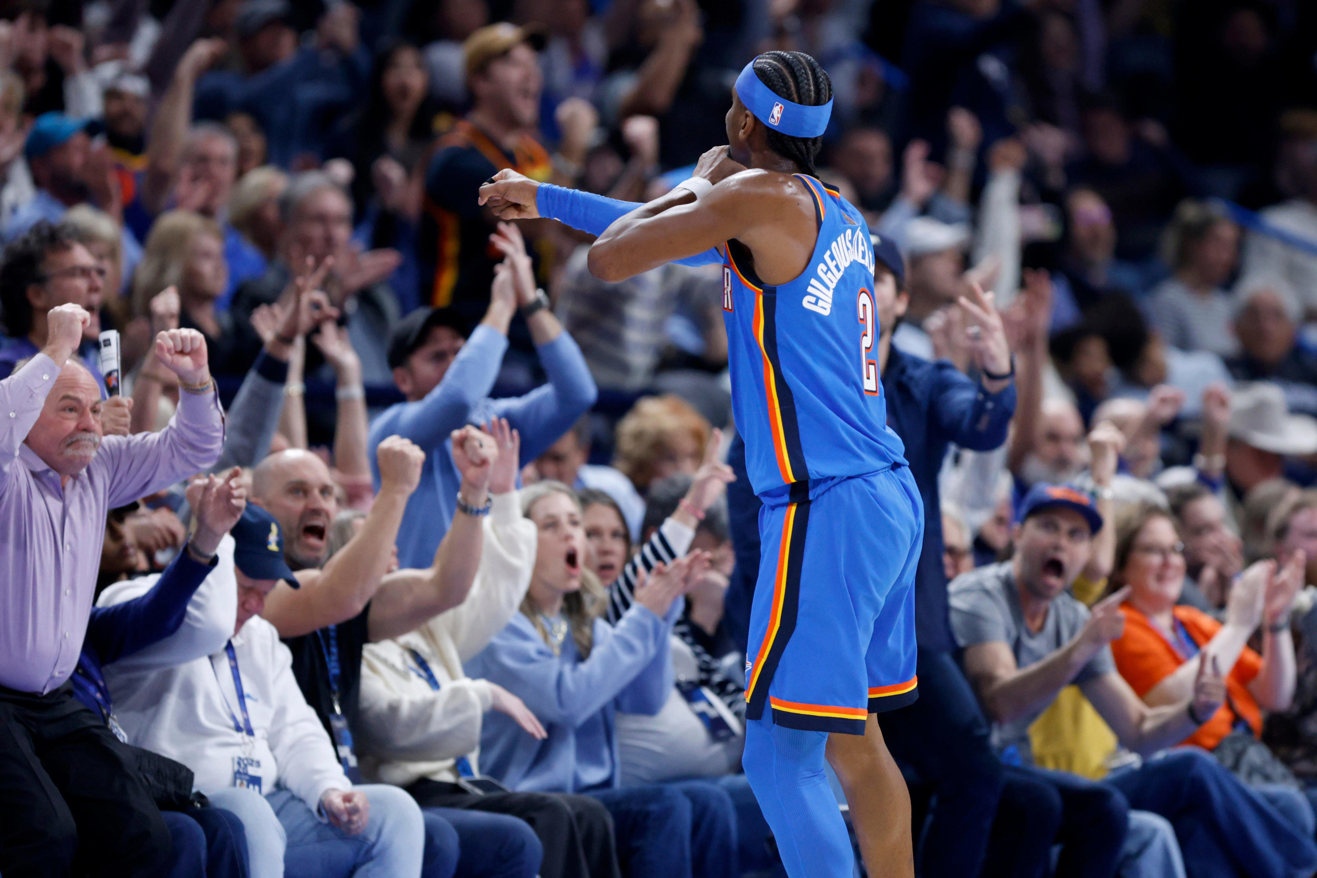 Shai Gilgeous-Alexander goes to a different place as Thunder fans ...