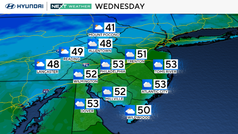 Rain brings in an Arctic blast Wednesday in Philadelphia region. Here's ...